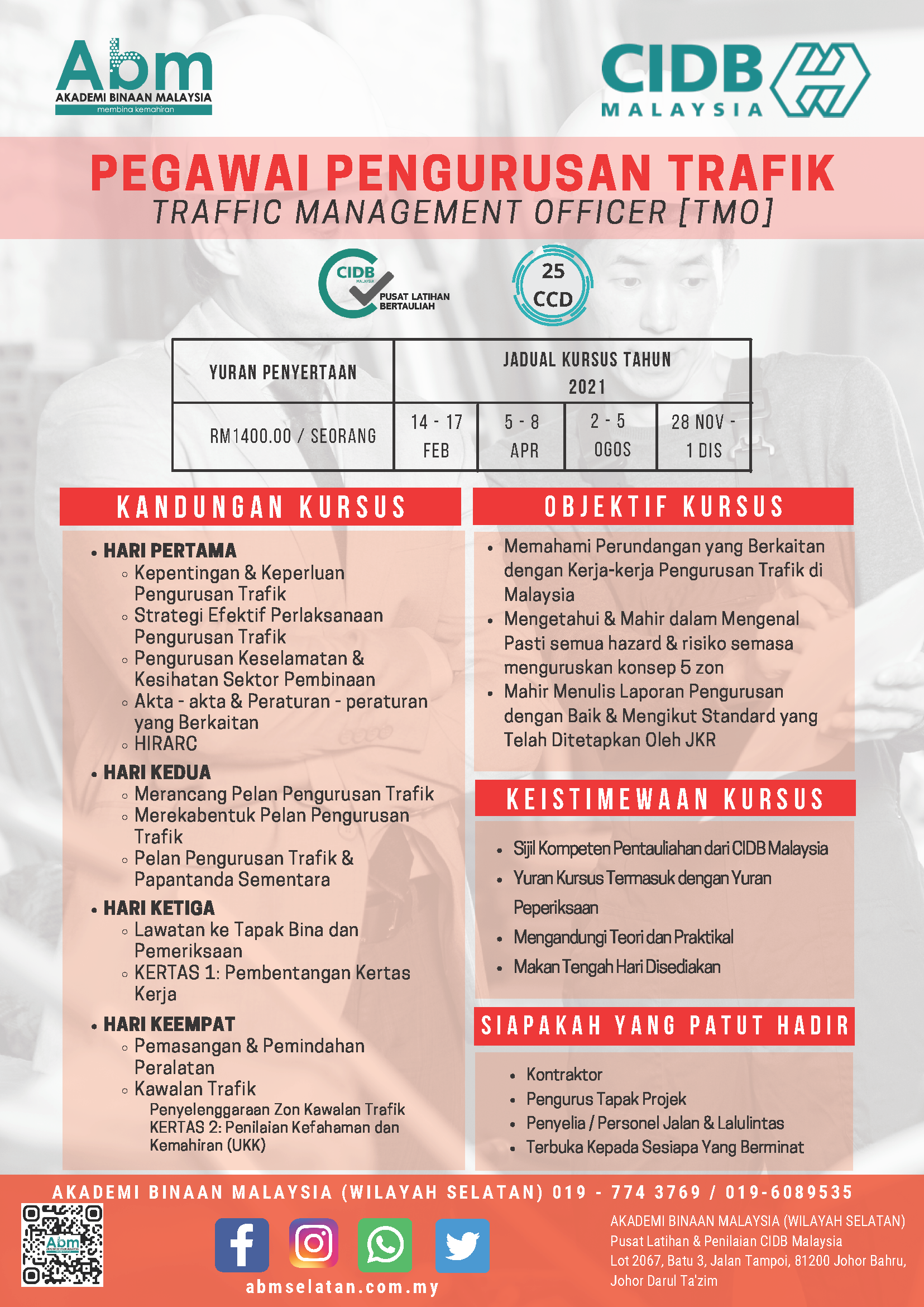PUSAT LATIHAN BERTAULIAH CIDB – ABM Selatan